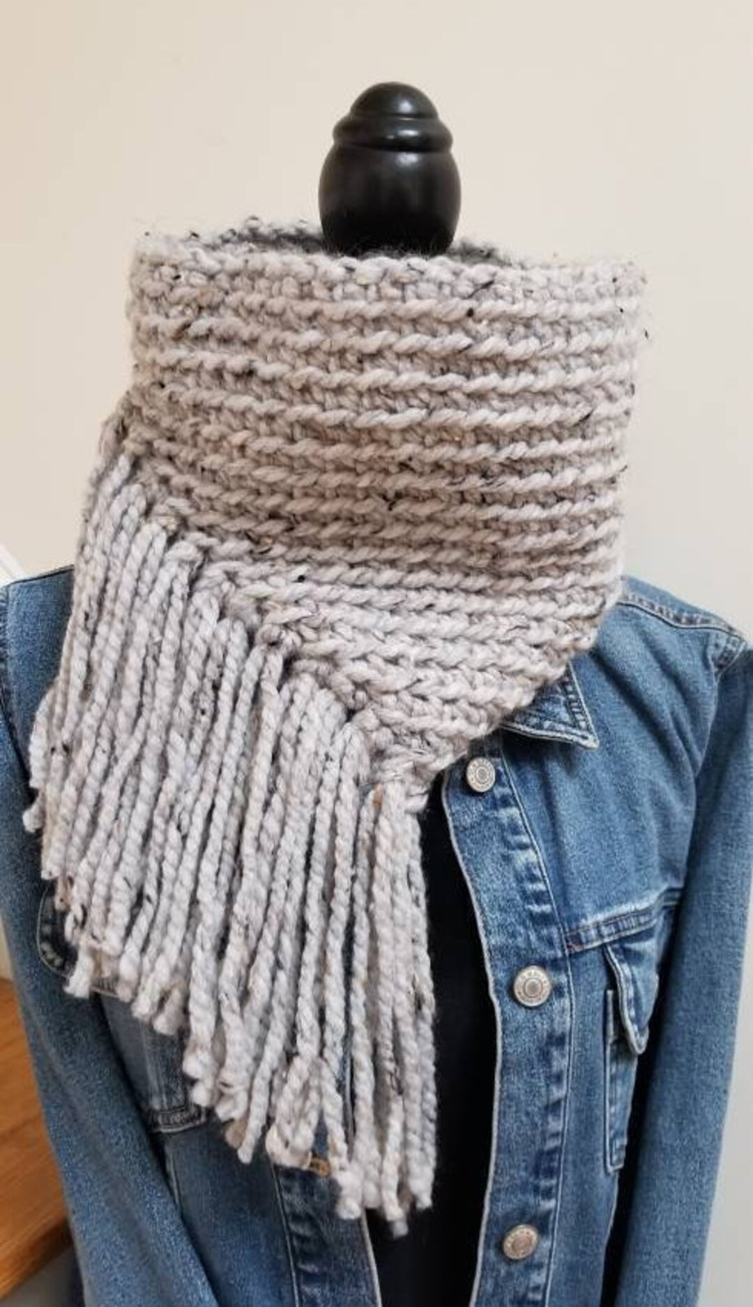 FRINGE COWL Wool Blend - Etsy