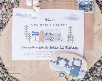 EDITABLE One Happy Camper Menu Template, Buffet Menu, First Birthday ...