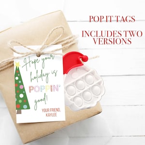Christmas Pop It Tag, Poppin Christmas, Teacher School Gift Tag, Pop It ...