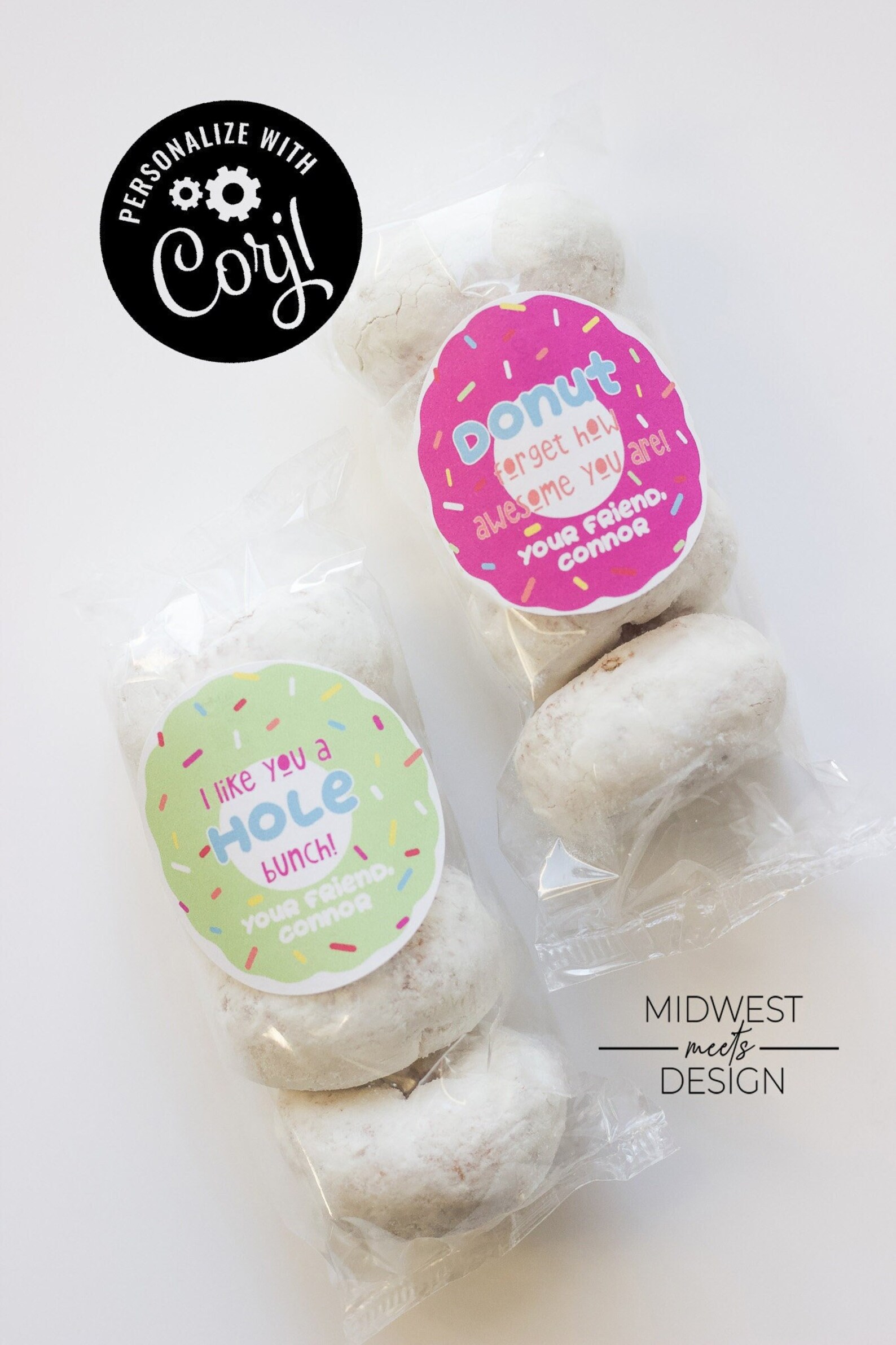 Printable Donut Valentine Stickers, Donut Tags, Kid's Classroom, Donut ...