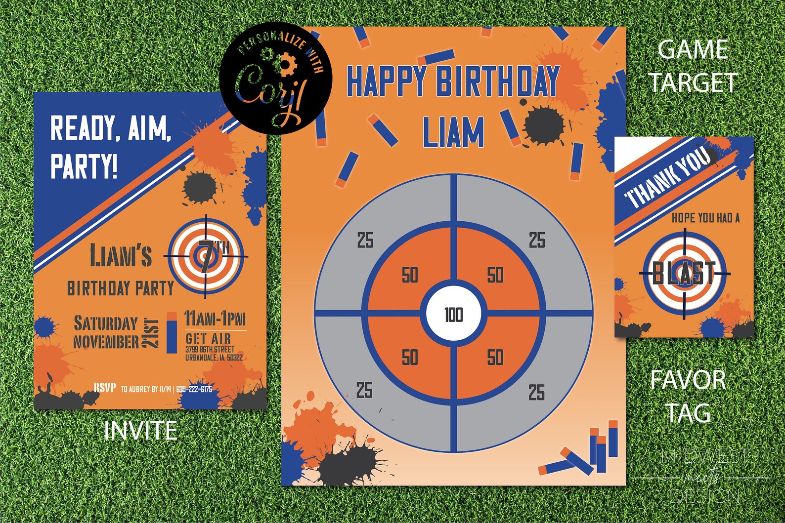 Nerf Target Game Template, Nerf War Birthday Party, Nerf Game, Nerf ...