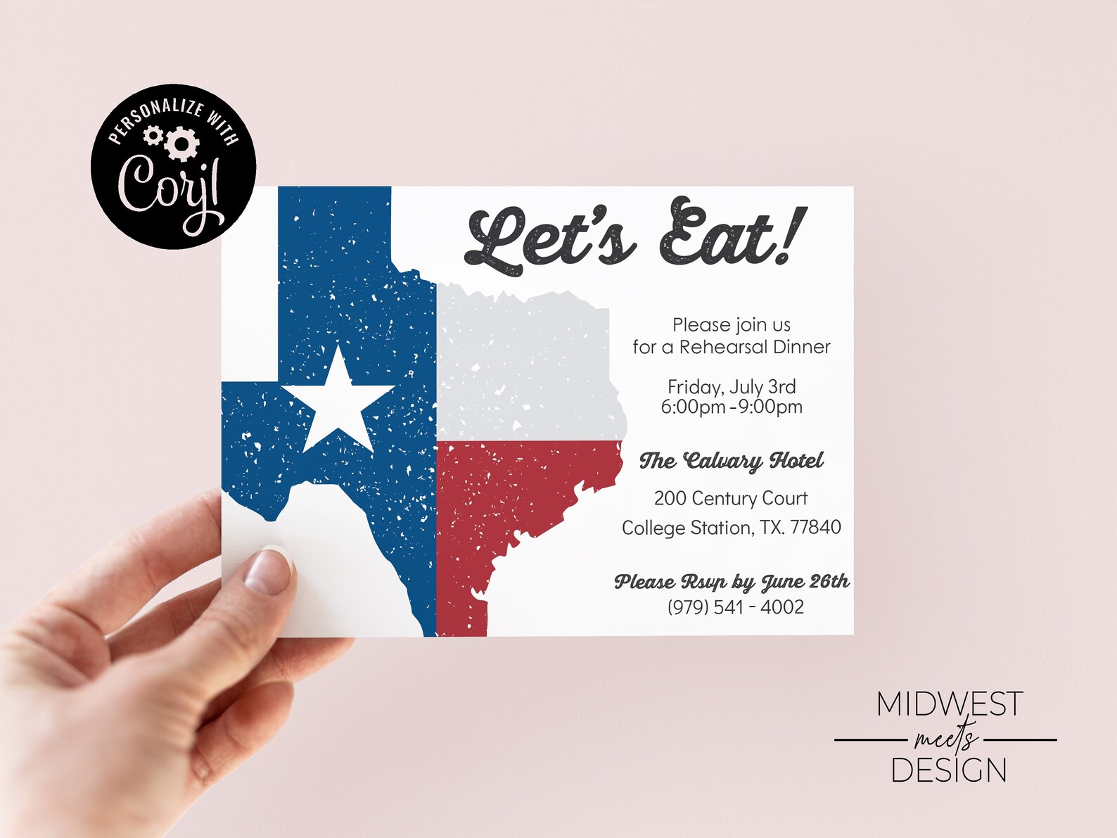 Texas Rehearsal Dinner Invitation Template, Texas BBQ, Rehearsal Dinner ...