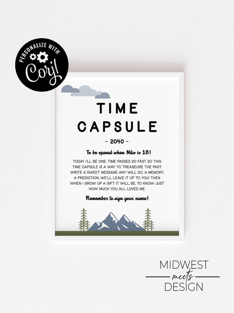 EDITABLE One Happy Camper Time Capsule Template Time Capsule - Etsy