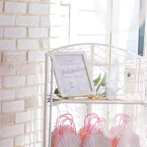 Mermaid Party Favor Sign: Shellebration Template (digital Download) - Etsy
