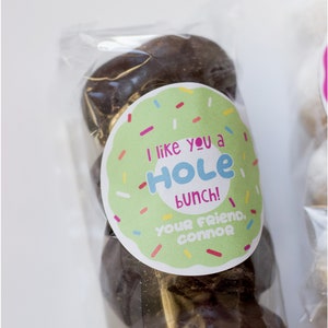 Printable Donut Valentine Stickers, Donut Tags, Kid's Classroom, Donut ...