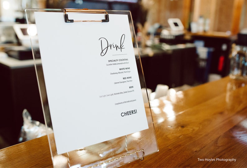 Modern Bar Sign Template Drink Sign Cocktail Sign Template - Etsy