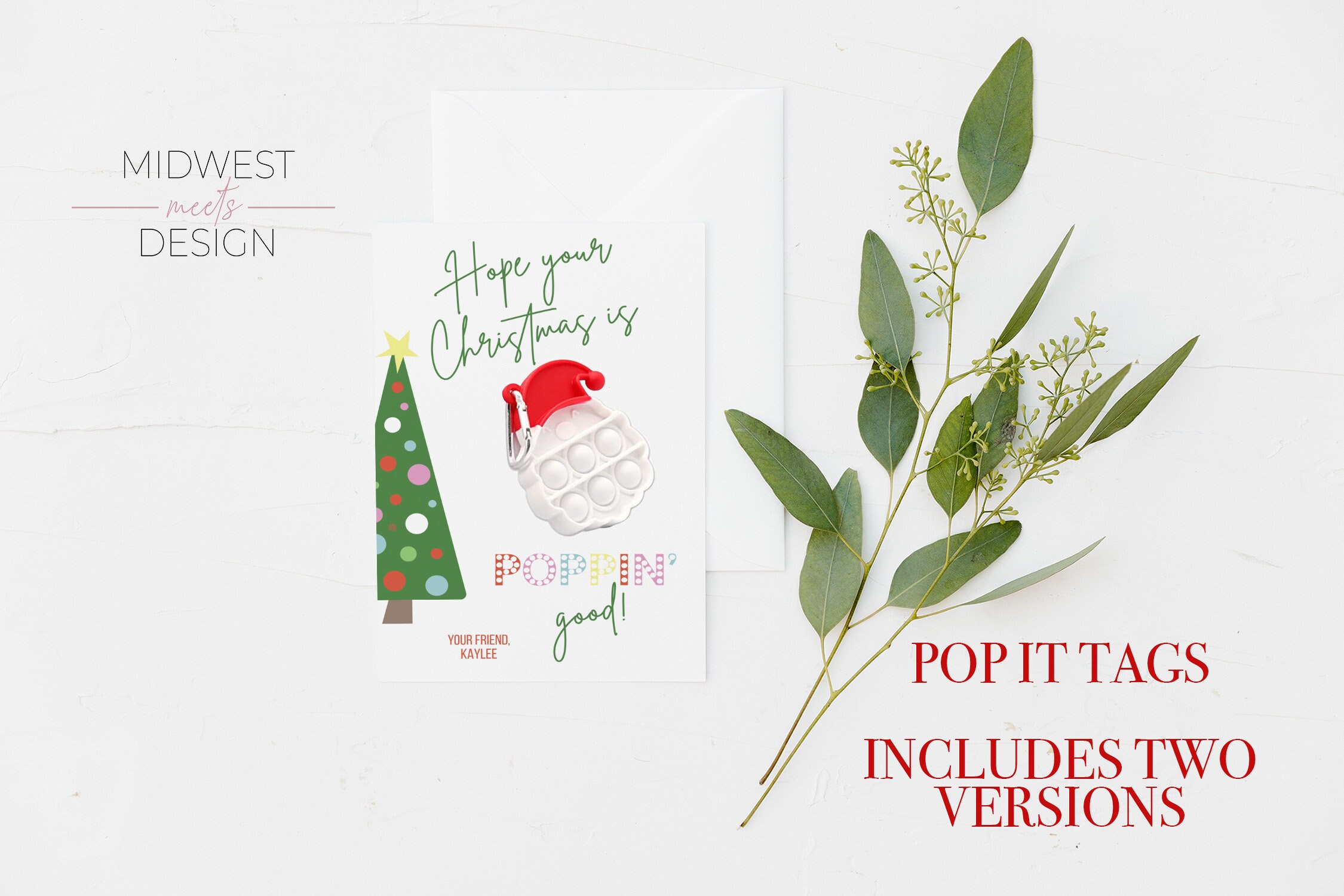 Digital Christmas Pop It Toy Tag, Poppin Christmas, Teacher School Gift ...