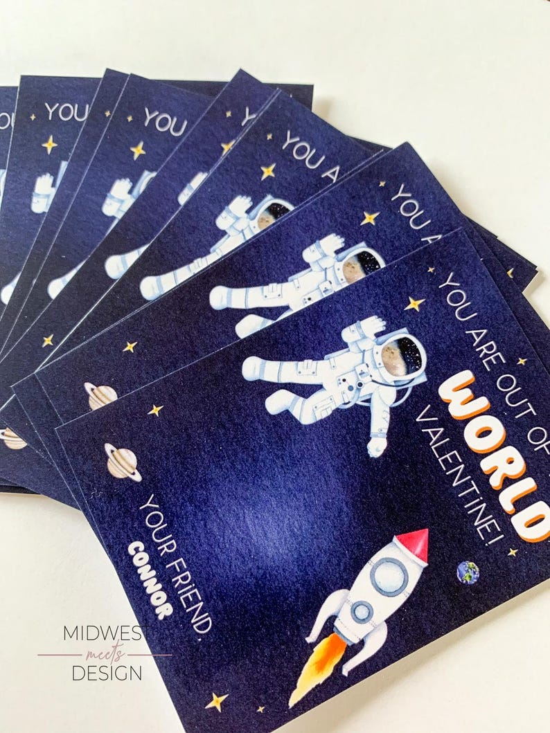 Printable Out of This World Valentine Tag, Space Valentine, Kid's ...