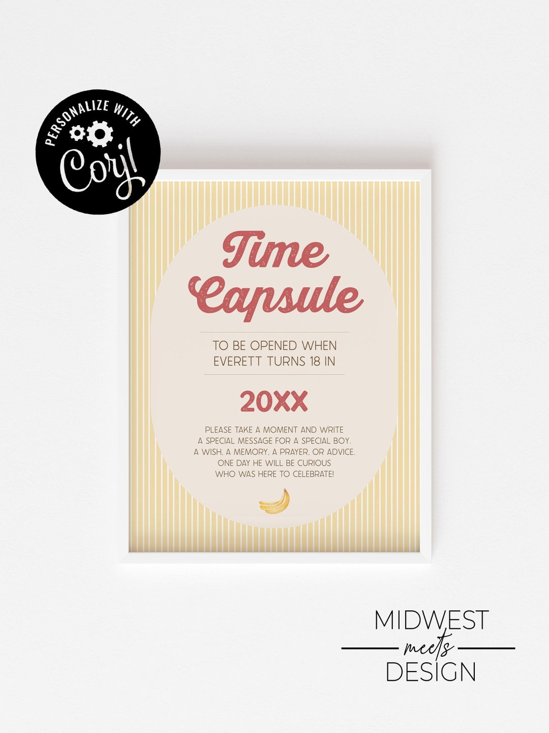 Curious Monkey Time Capsule Template, Time Capsule Cards, First ...