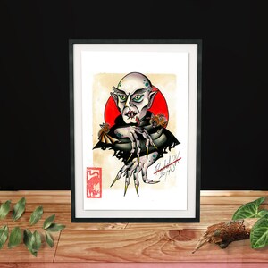 Nosferatu Tattoo Flash Sheet Traditional Hand-drawn Design - Etsy