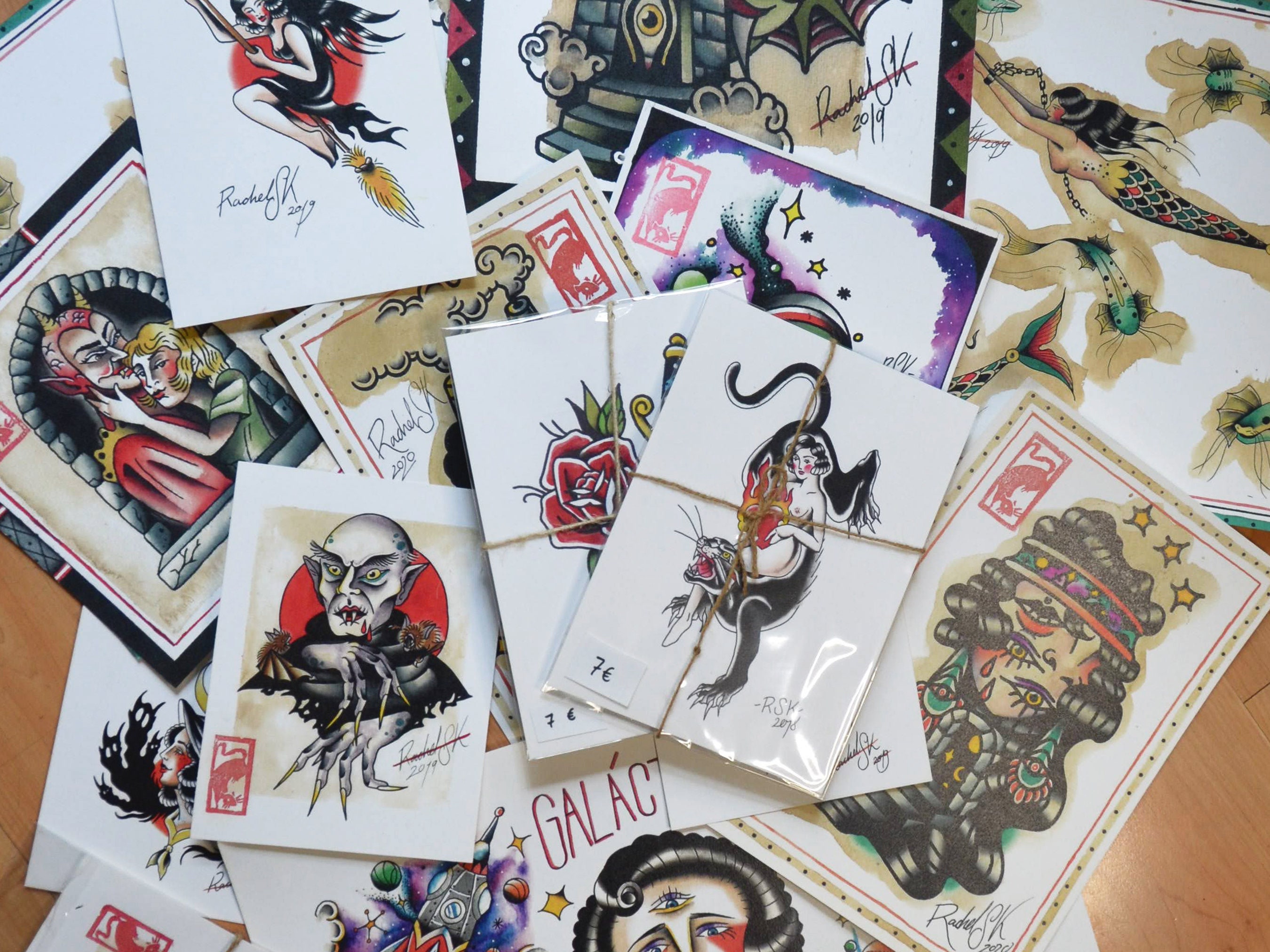 The Freedom of the Mermaids - Traditional Tattoo Flash - Etsy