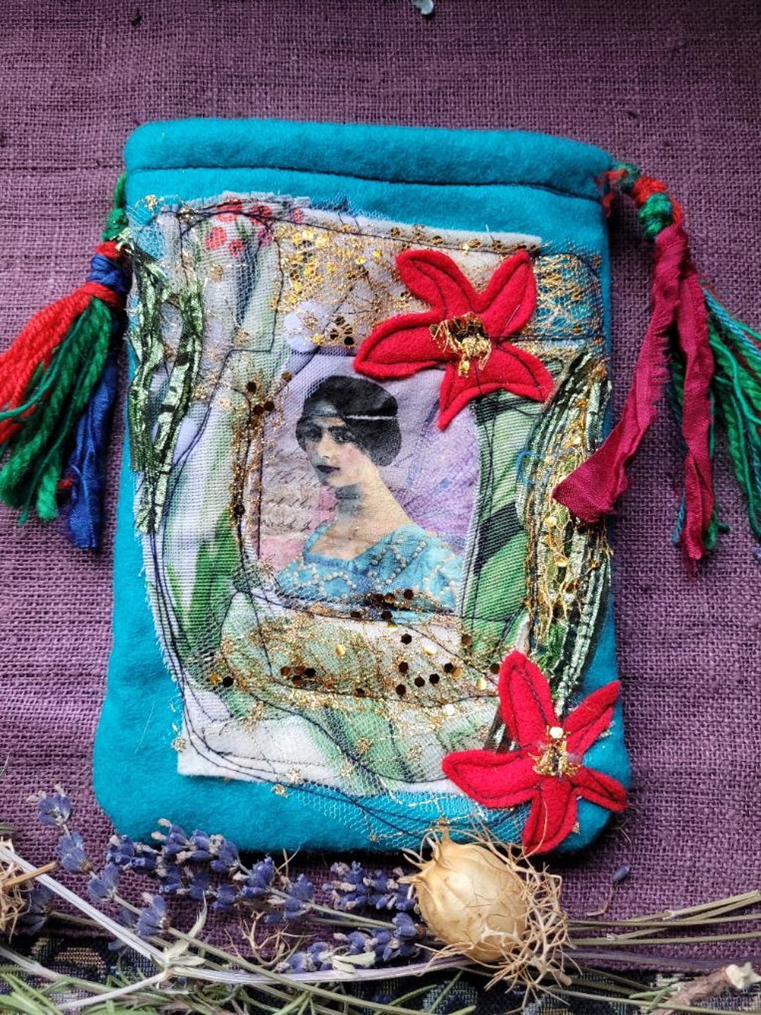 Drawstring Pouch / Drawstring Bag for a Christmas Gift With ...