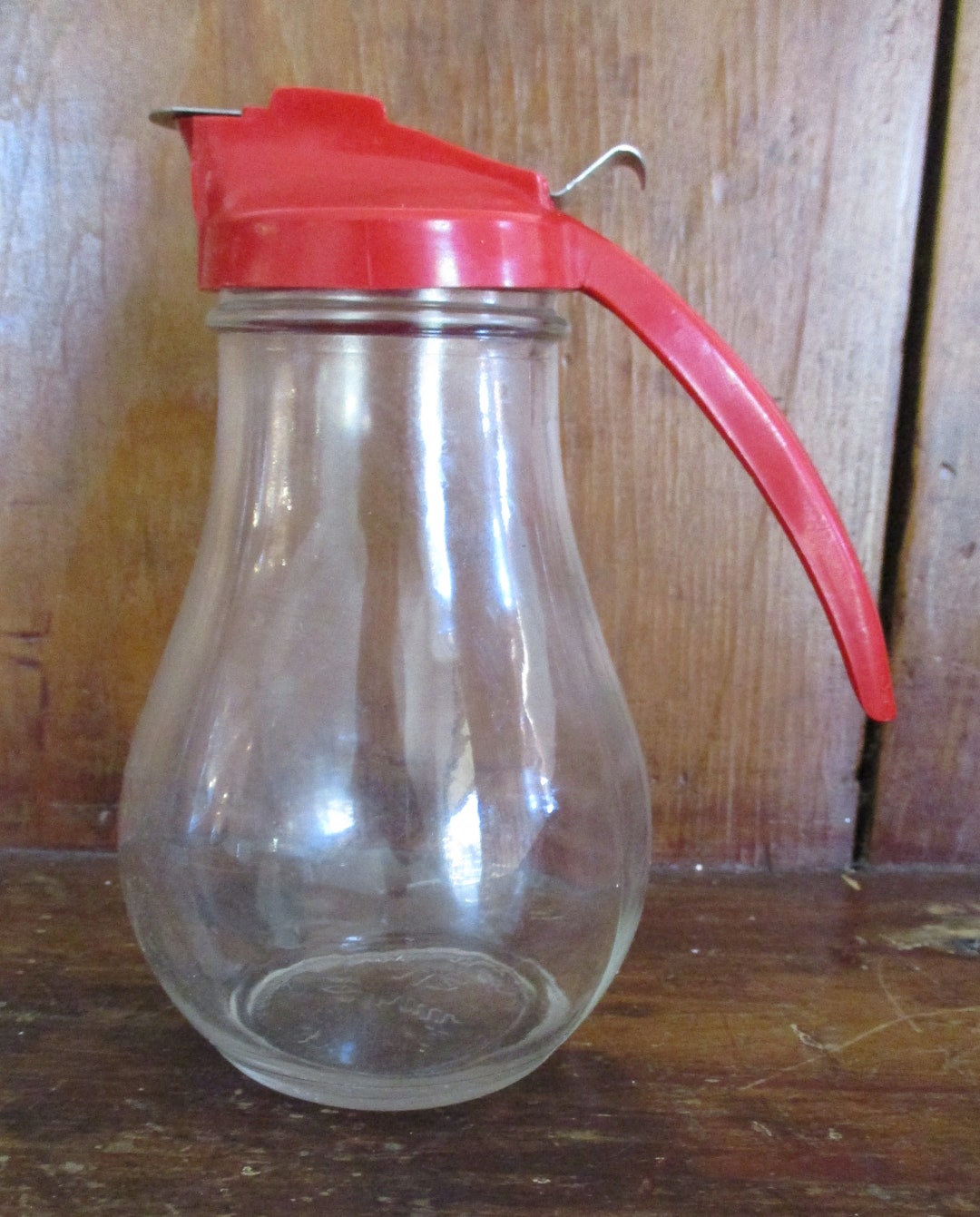 Flea Market Find Vintage Red Syrup Container 5 Inches Red Plastic Lid ...