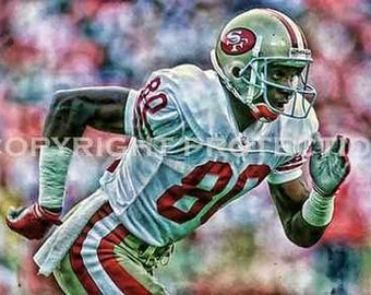 Jerry Rice San Francisco 49ers Corning Art 12x14 LE | Etsy
