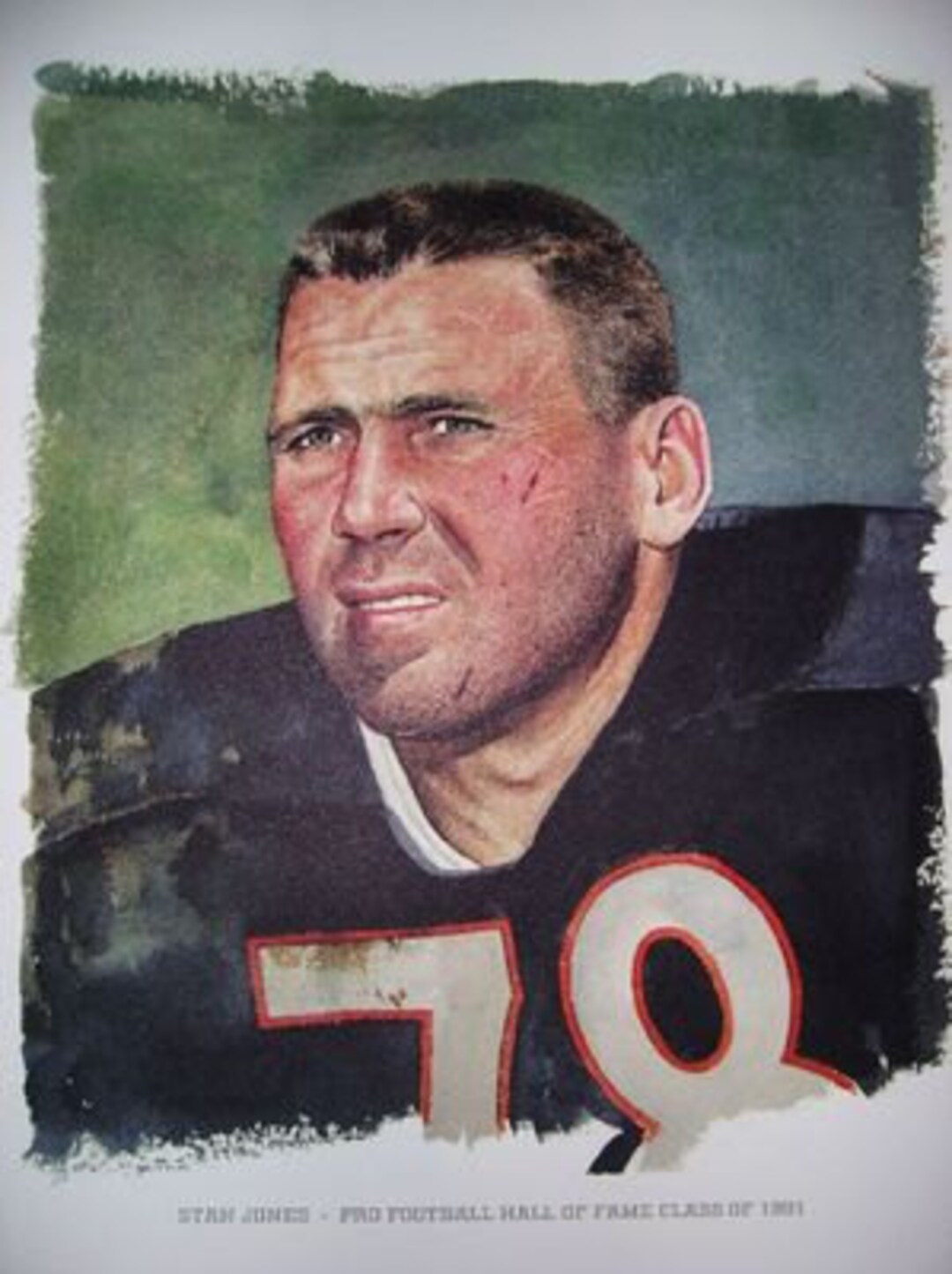 Stan Jones Chicago Bears Rare Art - Etsy