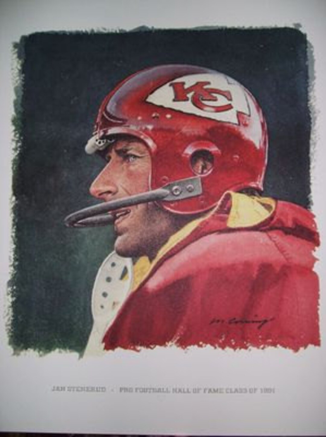 Jan Stenerud Kansas City Chiefs Rare Art - Etsy