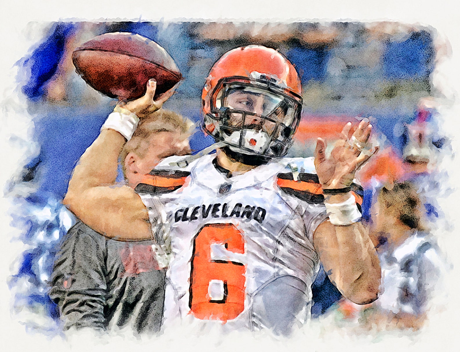 Baker Mayfield Cleveland Browns Art Print, New & Rare, Limited to Only ...
