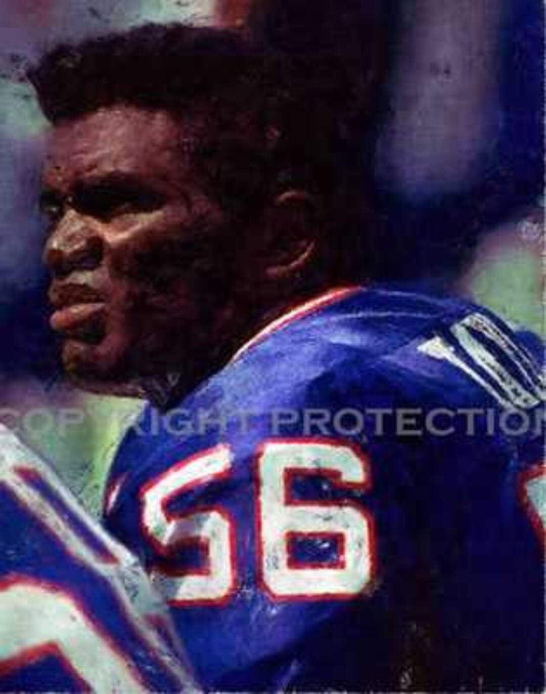 Rare Lawrence Taylor Giants Art Print,12x18,signed and Number by Artist ...
