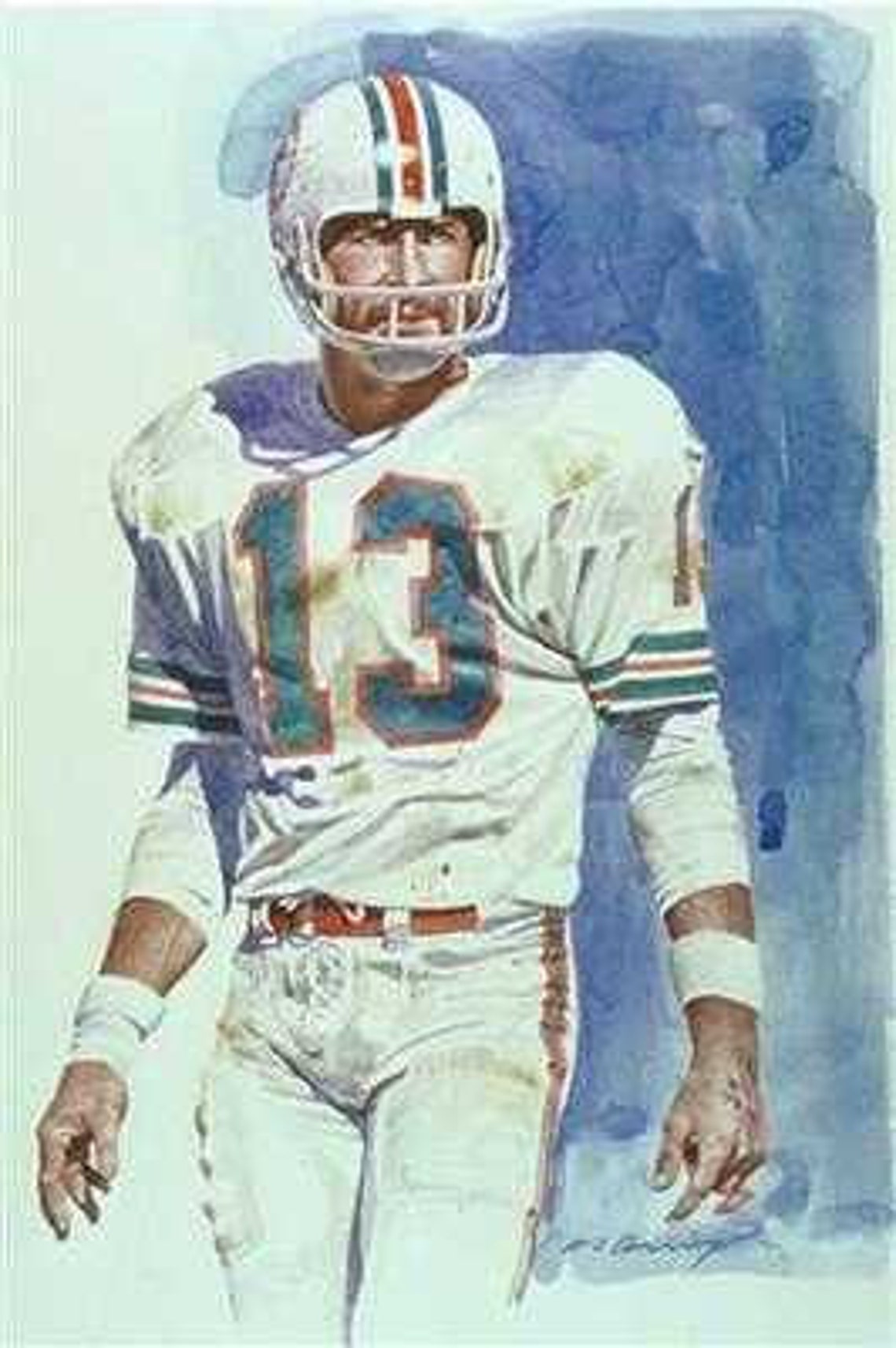 Jake Scott Miami Dolphins MVP SB VII Rare Art Lithogrph - Etsy
