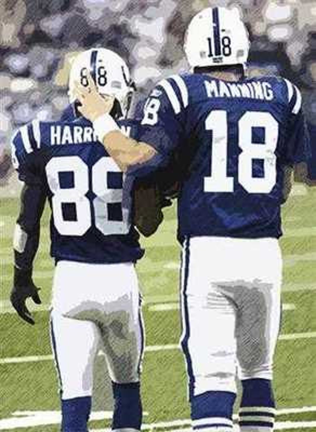 Rare Peyton Manning, Marvin Harrison Colts Art Print - Etsy