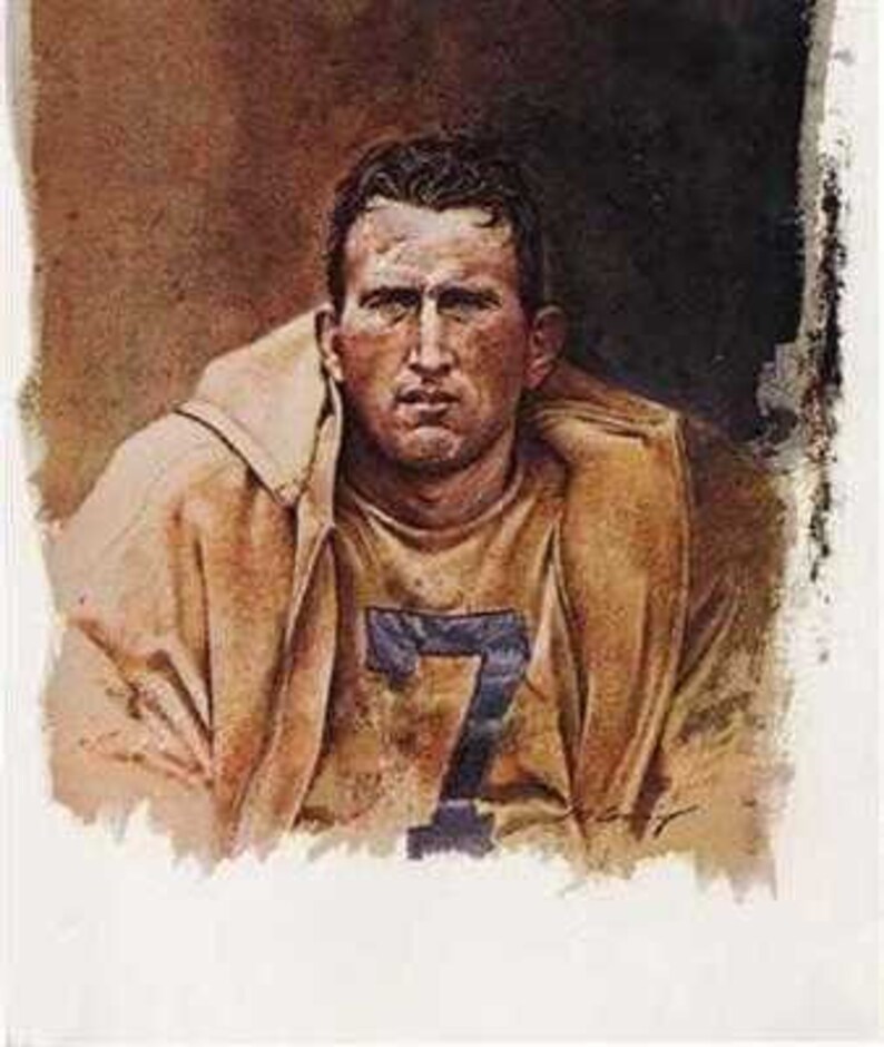 Great Bob Waterfield Los Angeles Rams Print - Etsy