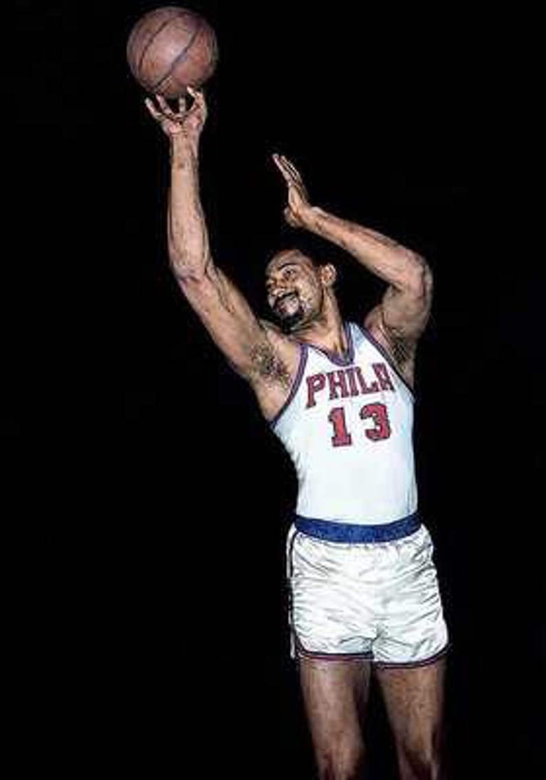Wilt Chamberlain Philadelphia 76ers Rare Art Print LE - Etsy