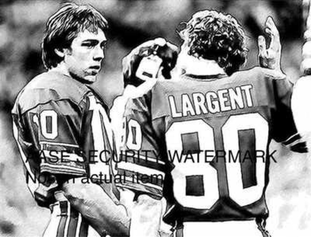 RARE Jim Zorn Steve Largent Seahawks Art Print Only 50 - Etsy
