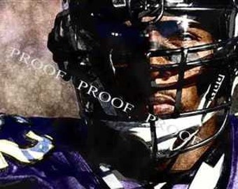 Baltimore Ravens Ray Lewis Art Lithograph | Etsy