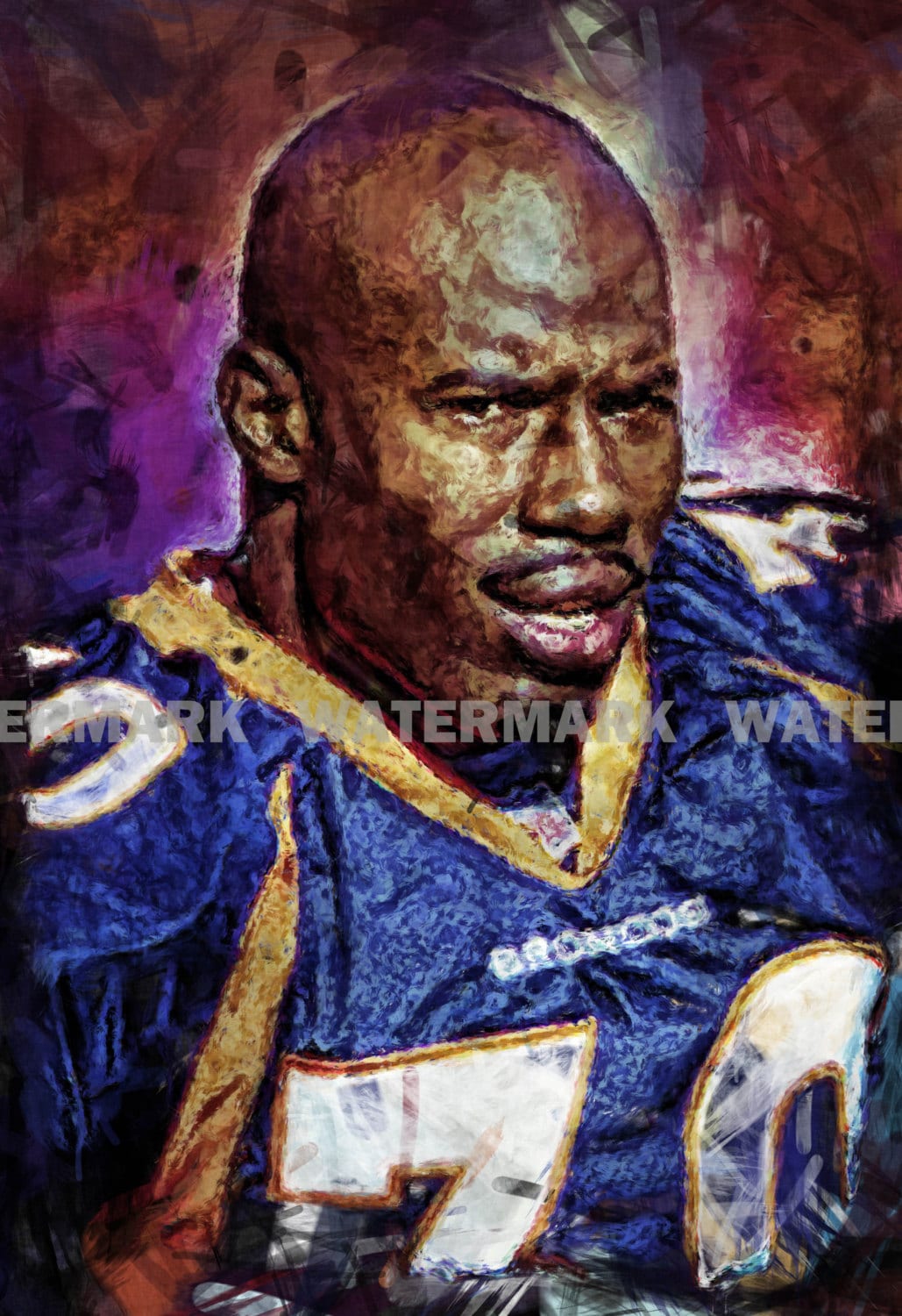 New Terrell Davis, Denver Broncos, NFL, Original and Limited Art Print ...