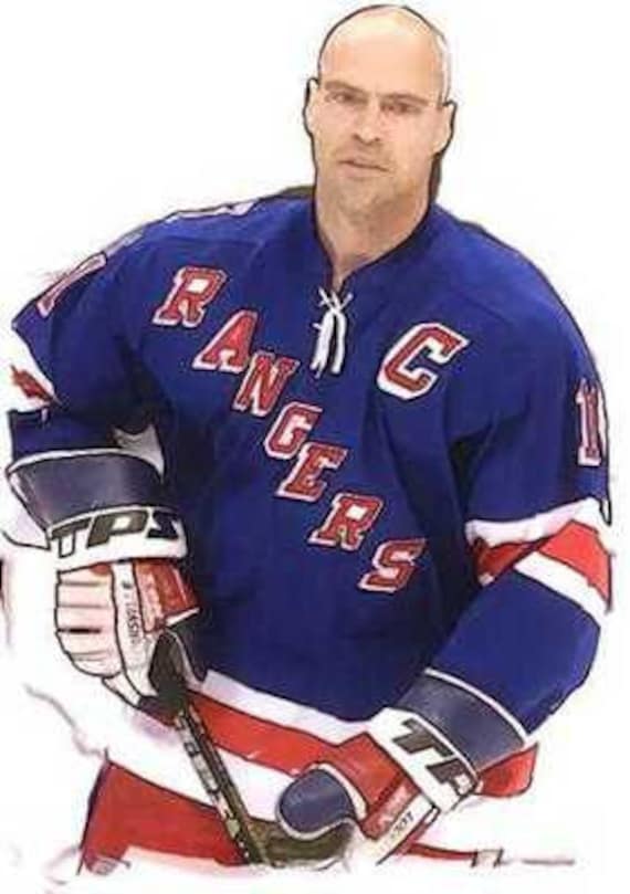 Great Mark Messier New York Rangers Art Print Rare NHL - Etsy