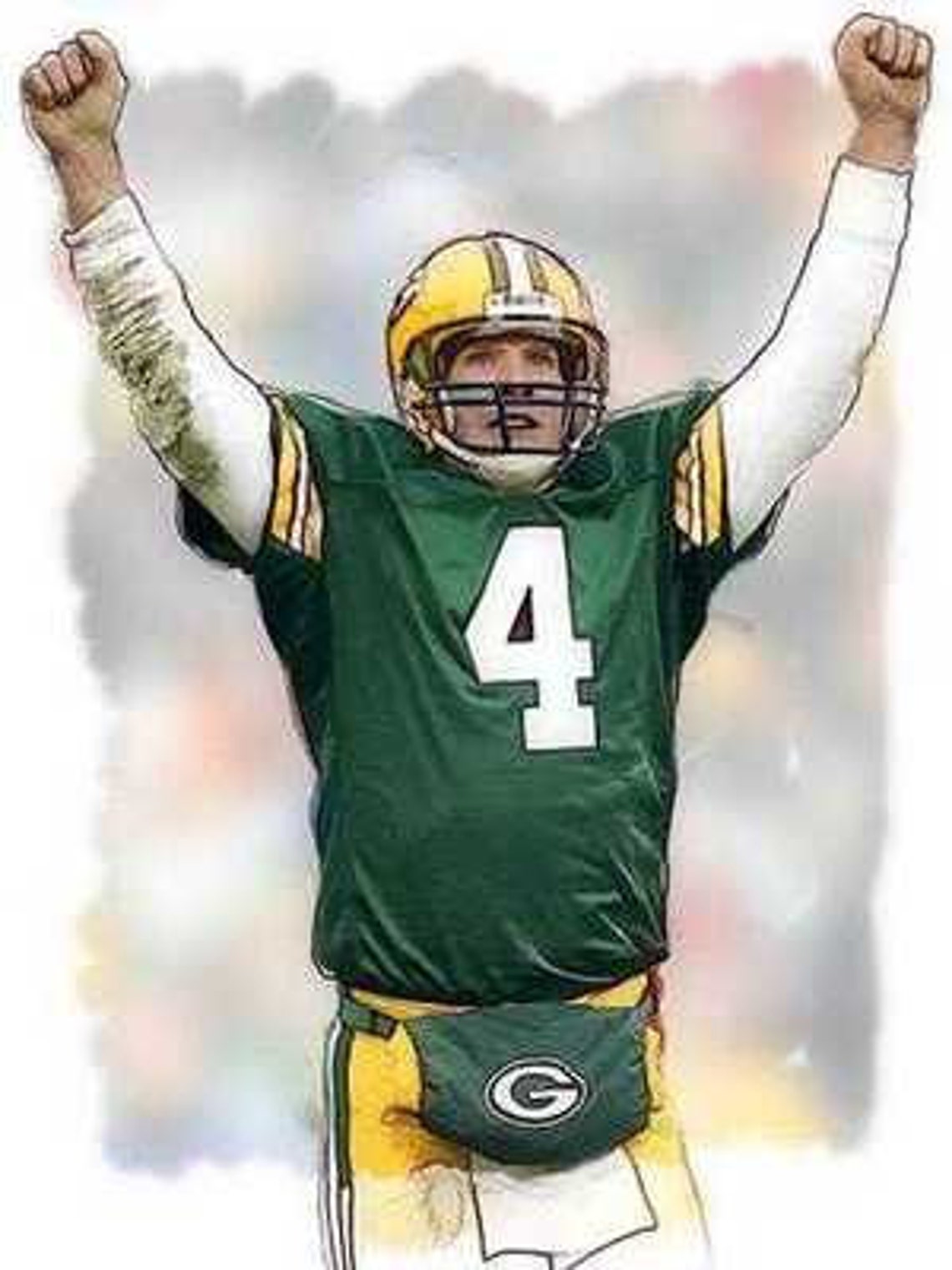New Rare Brett Favre Green Bay Packers MVP Art Print - Etsy