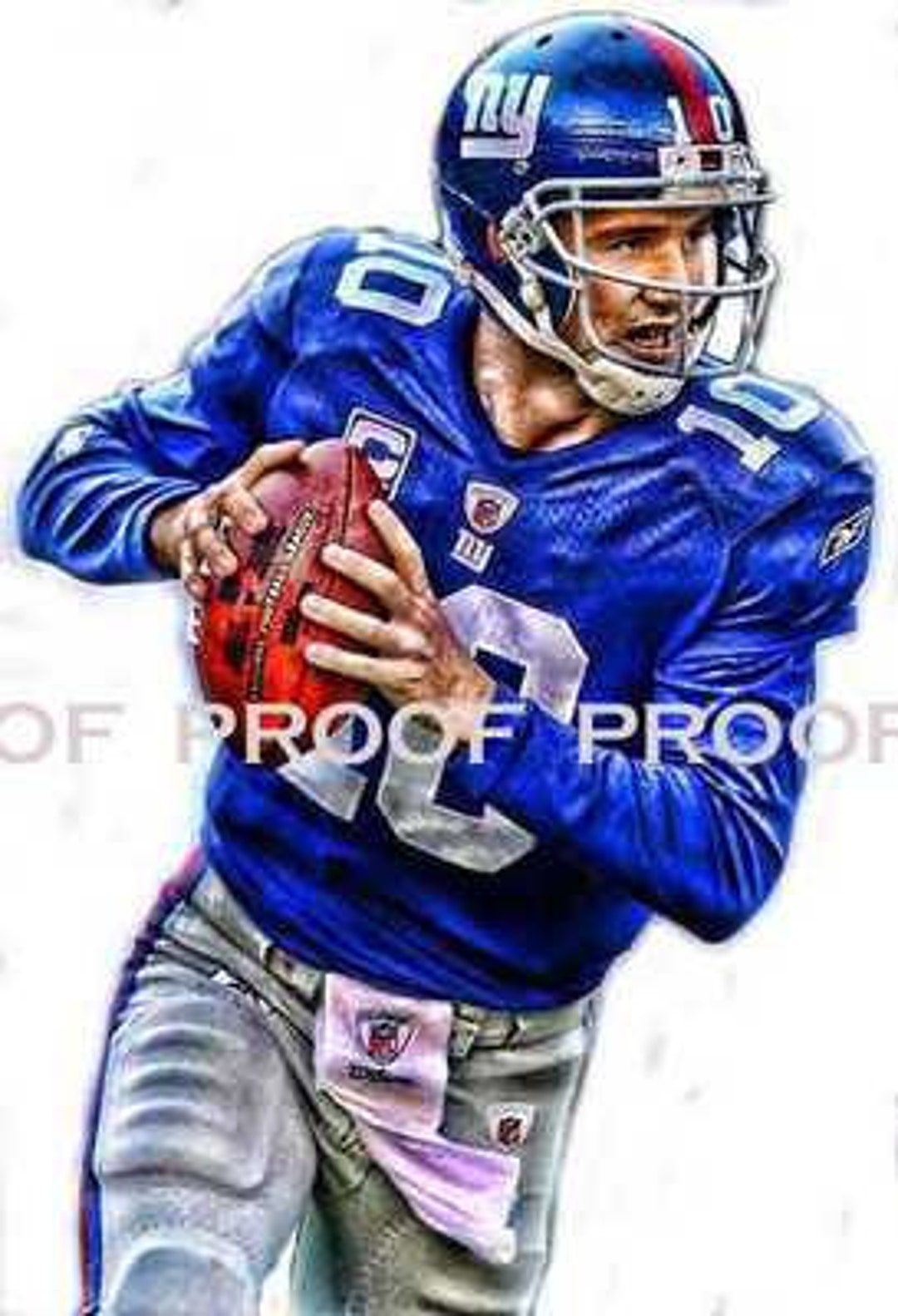 Rare Eli Manning New York Giants Art Prit Sn Only 50 - Etsy