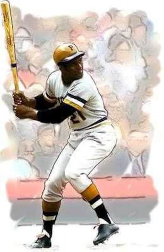 New Roberto Clemente Pittsburgh Pirates Art Only 50 Ex | Etsy