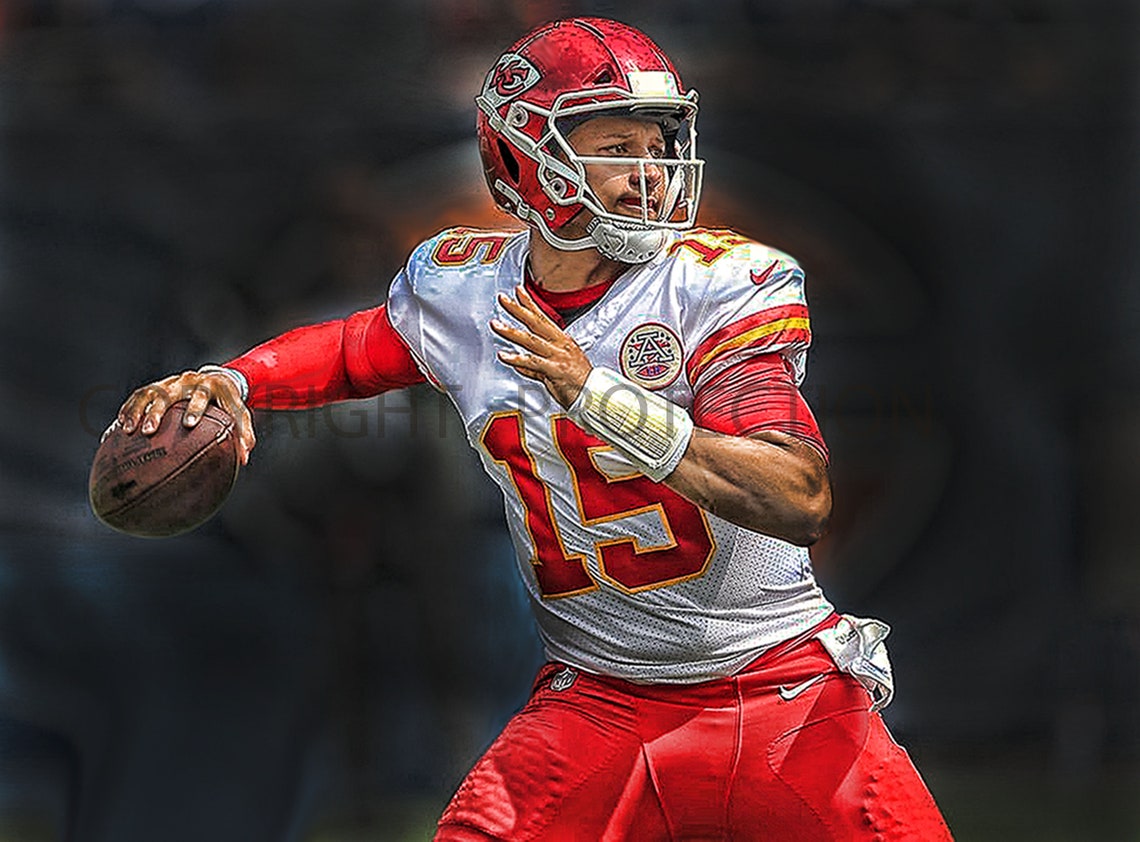 Patrick Mahomes Kansas City Chiefs Art Print, New & Rare, Limited to ...