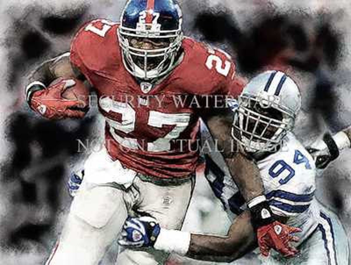 Great Rare Brandon Jacobs New York Giants Art Print O50 - Etsy