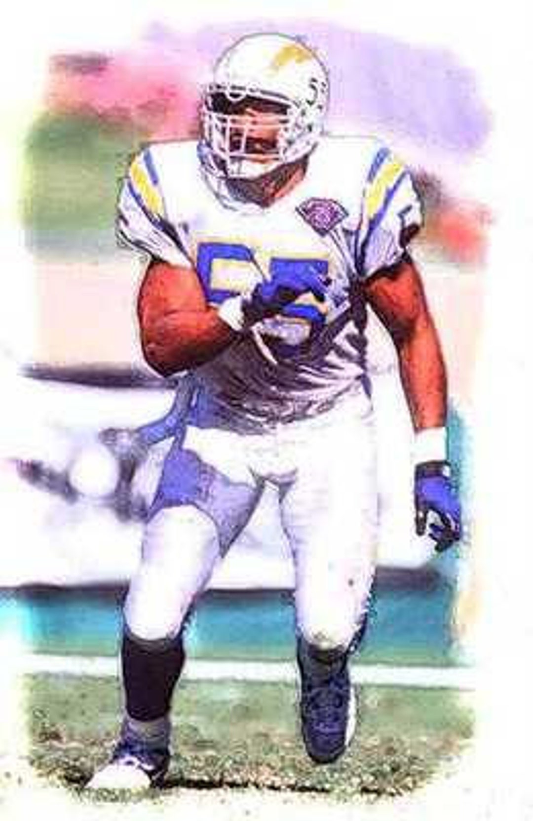 Great Junior Seau San Diego Chargers 75th Anniv. Litho - Etsy