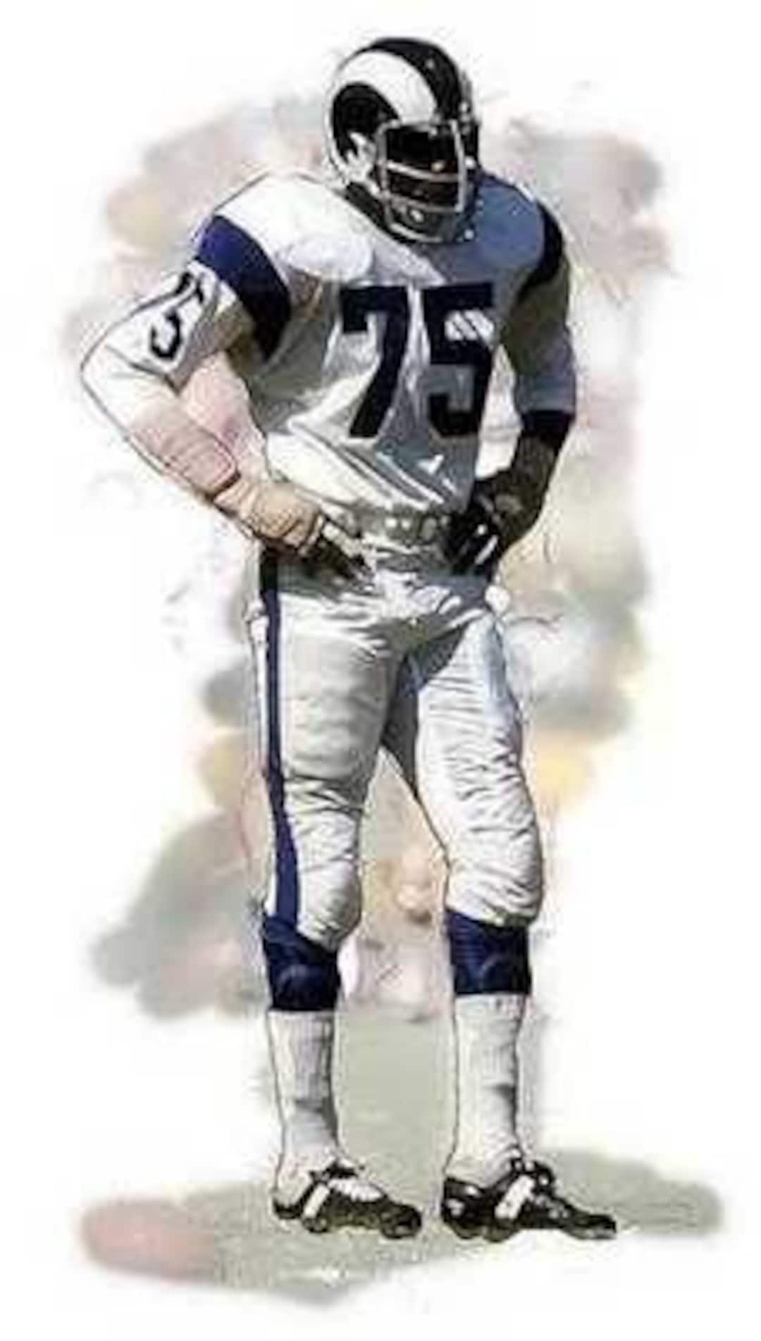 Deacon Jones Los Angeles St. Louis Rams Rare HOF Art - Etsy