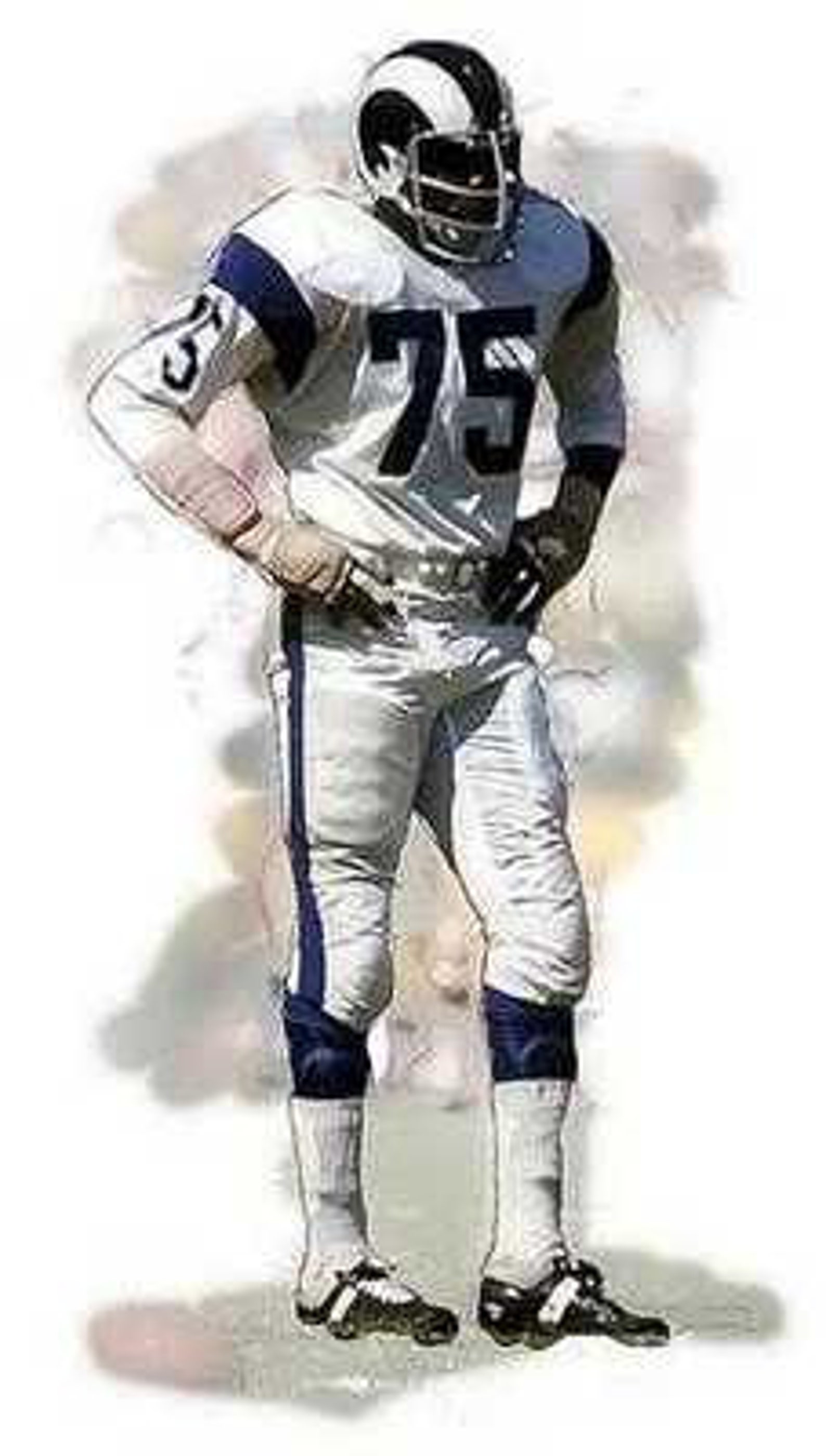 Deacon Jones Los Angeles St. Louis Rams Rare HOF Art - Etsy