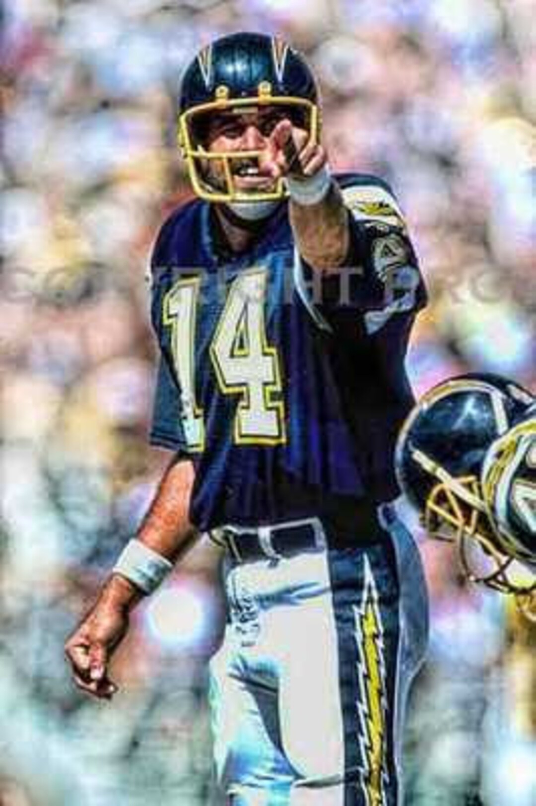 Rare Dan Fouts Chargers Art Illus Print 12x18 LE of 50 - Etsy