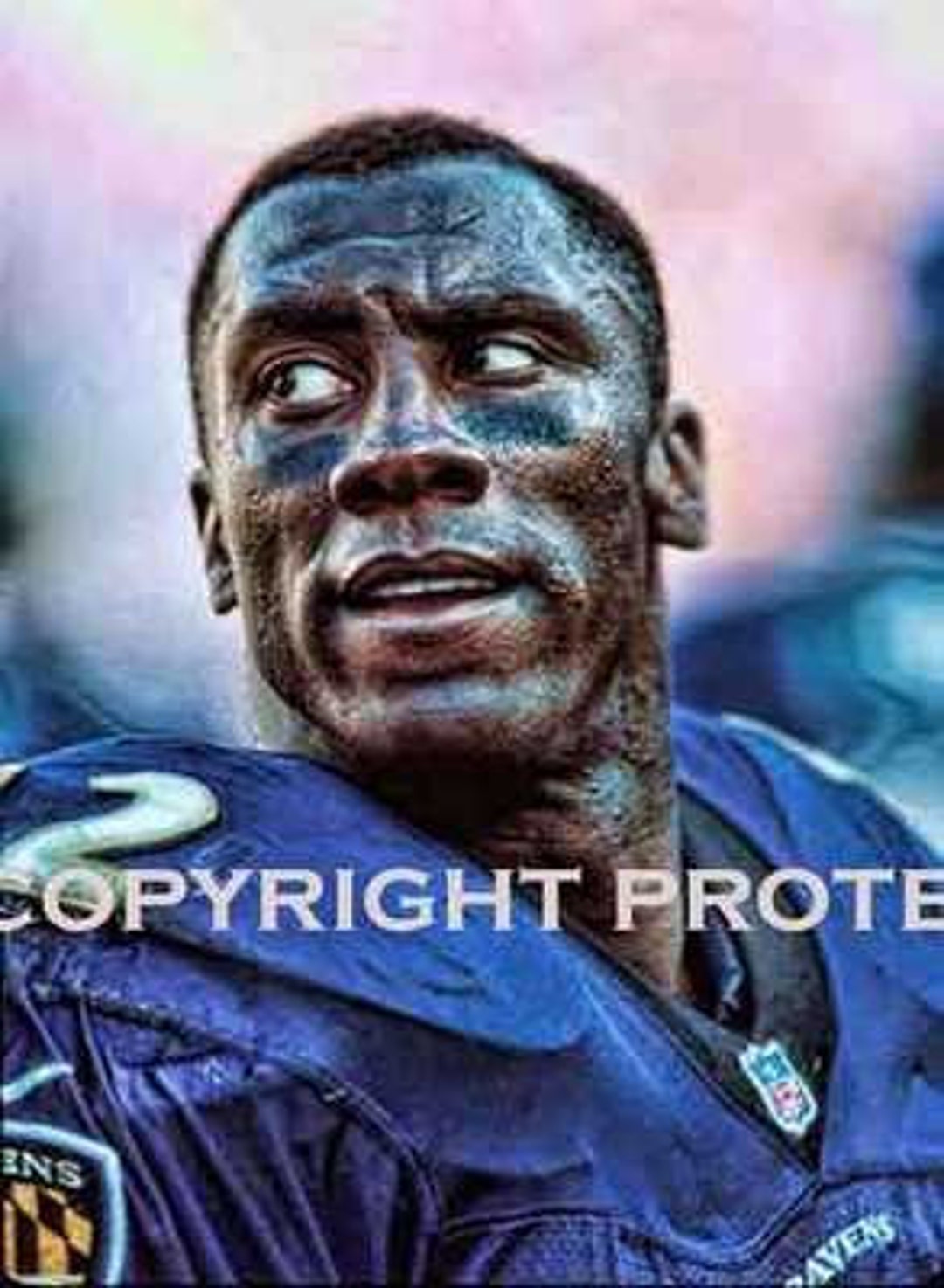 Shannon Sharpe Ravens Broncos Art Print 12x18 LE 50 - Etsy