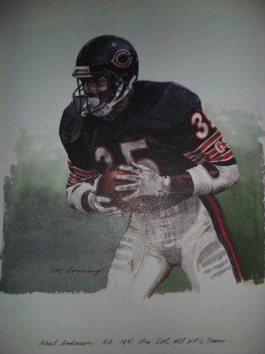 Neil Anderson Chicago Bears Rare Art - Etsy