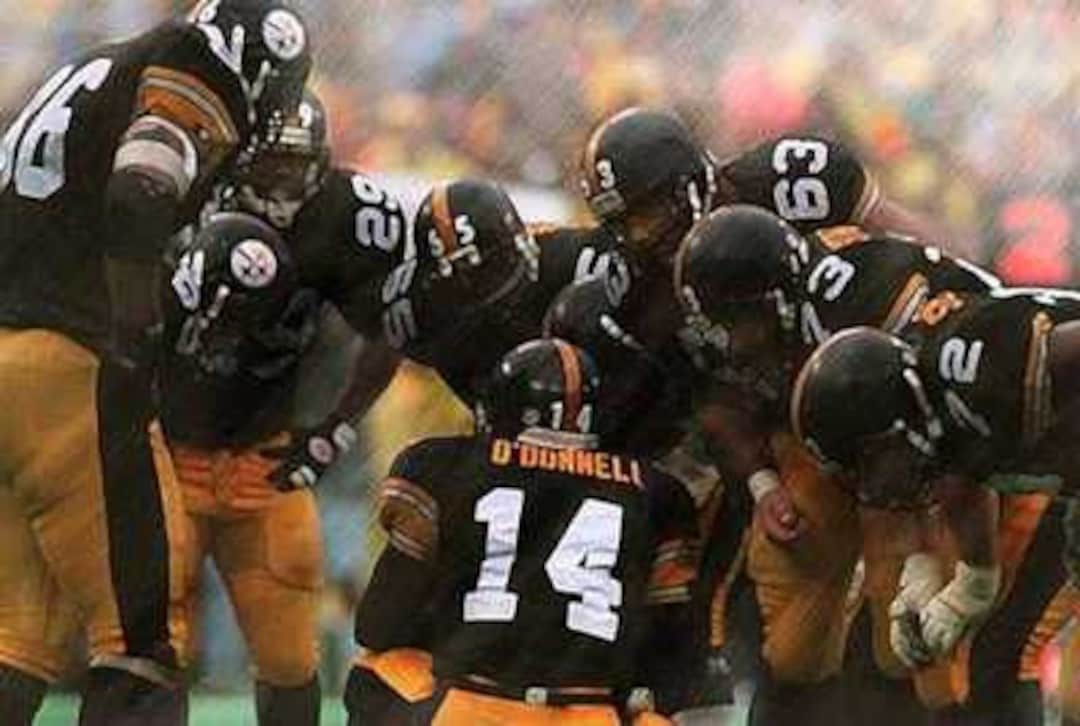 Pittsburgh Steelers Neil O'donnell Huddle Art - Etsy