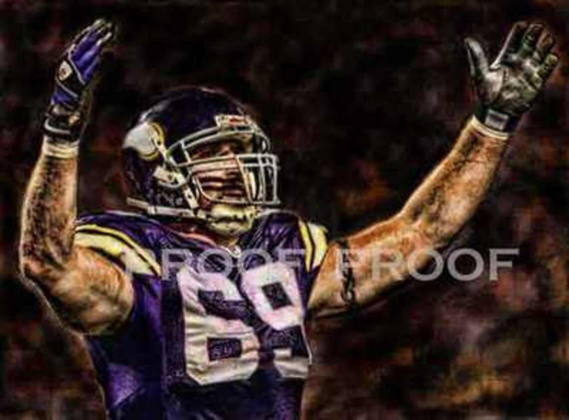 Rare Jared Allen Minnesota Vikings Art Prit Sn Only 50 - Etsy