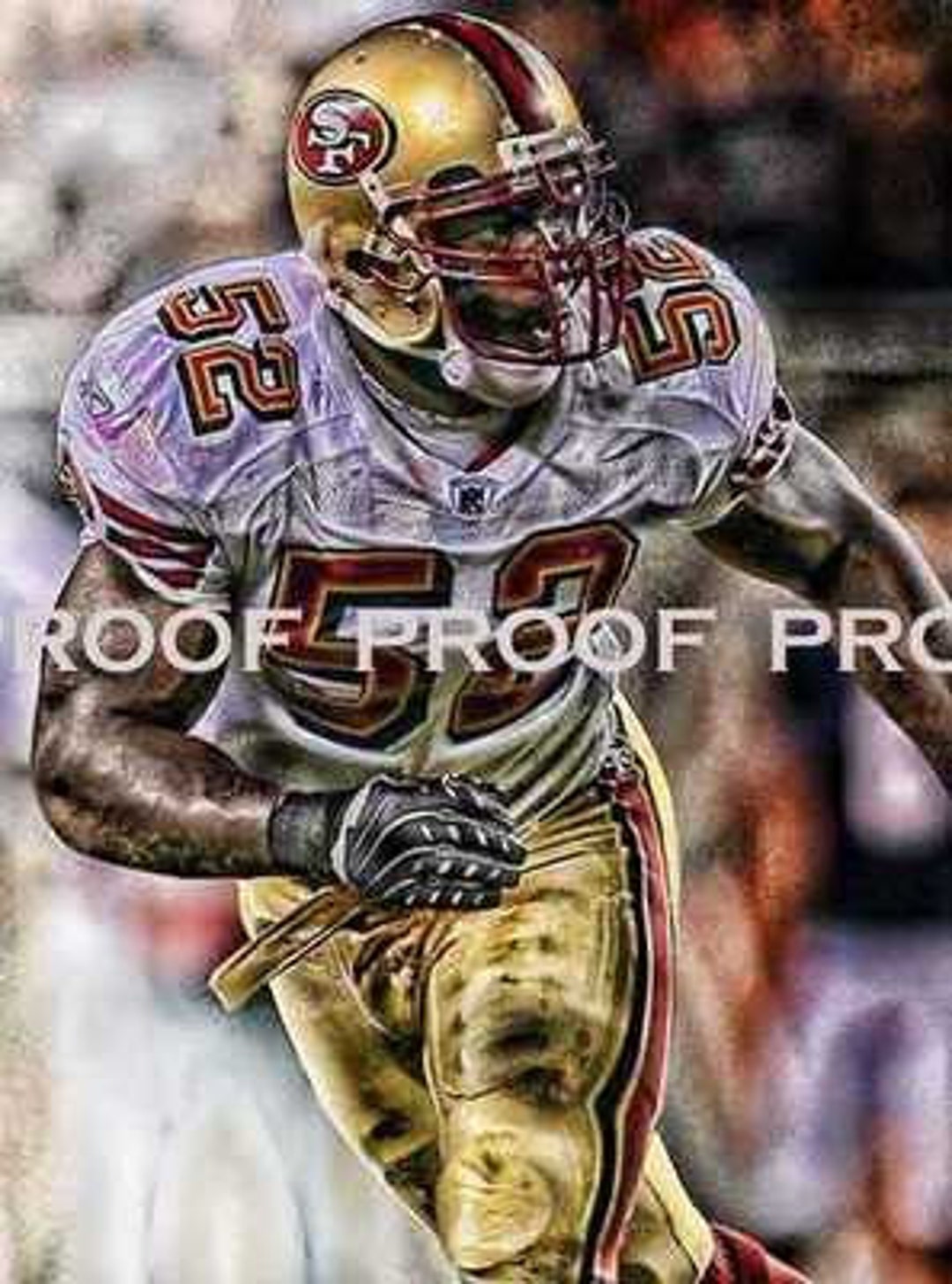Rare Patrick Willis San Fran 49ers Art Prt Sn Only 50 - Etsy