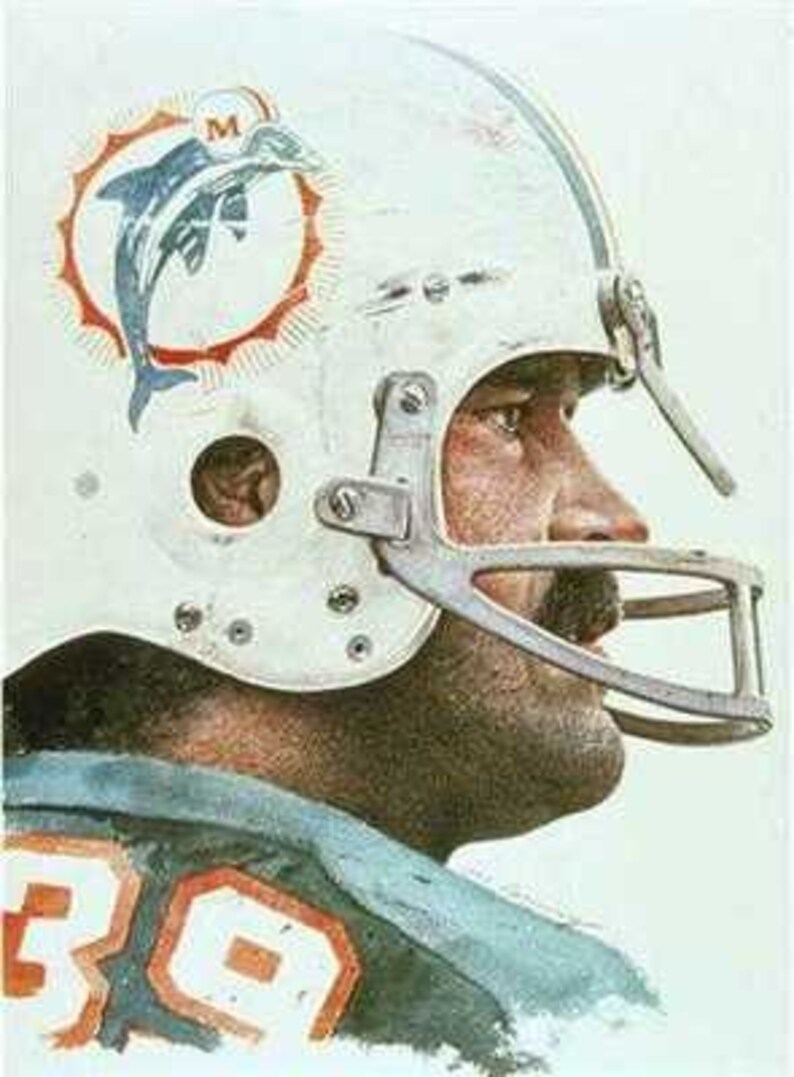 Great Larry Csonka Miami Dolphins MVP SB VIII Art Print - Etsy UK