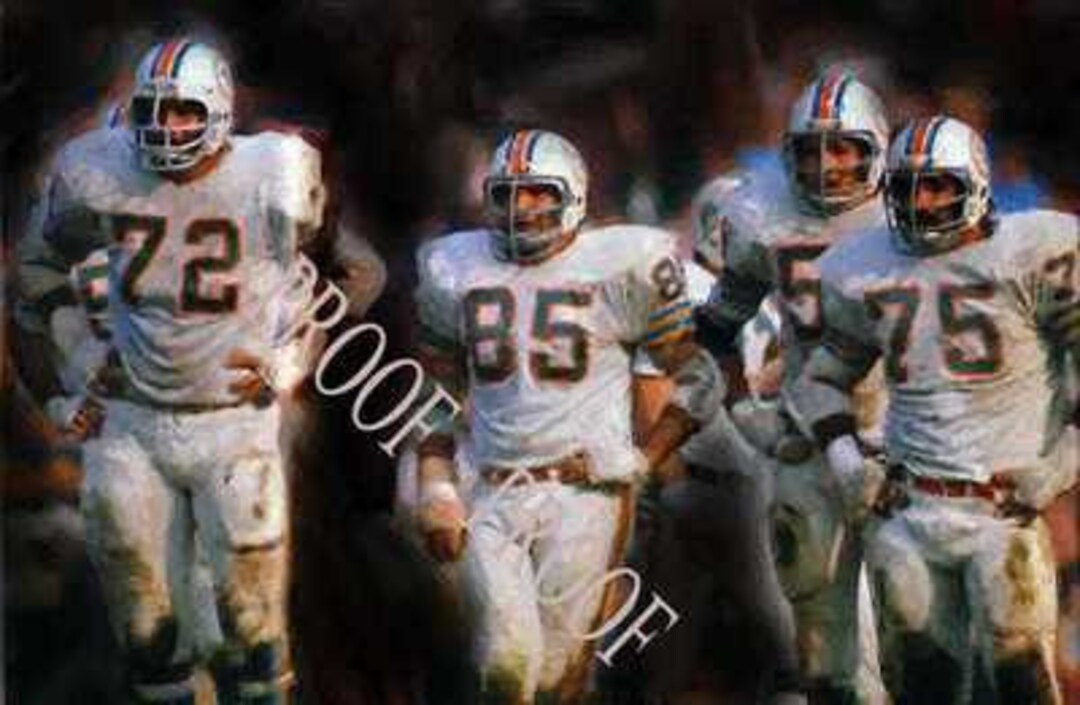 Miami Dolphins '72 No-name Defense Rare Art 12x18 LE 50 - Etsy