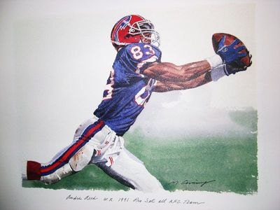 Andre Reed Buffalo Bills Rare Print - Etsy