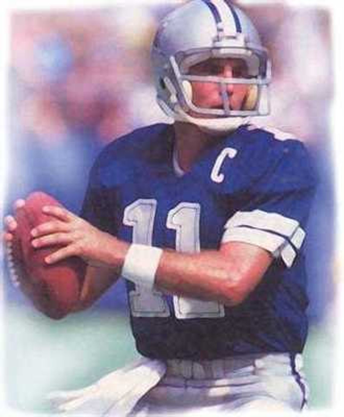 Rare Danny White Dallas Cowboys Art Lithograp - Etsy