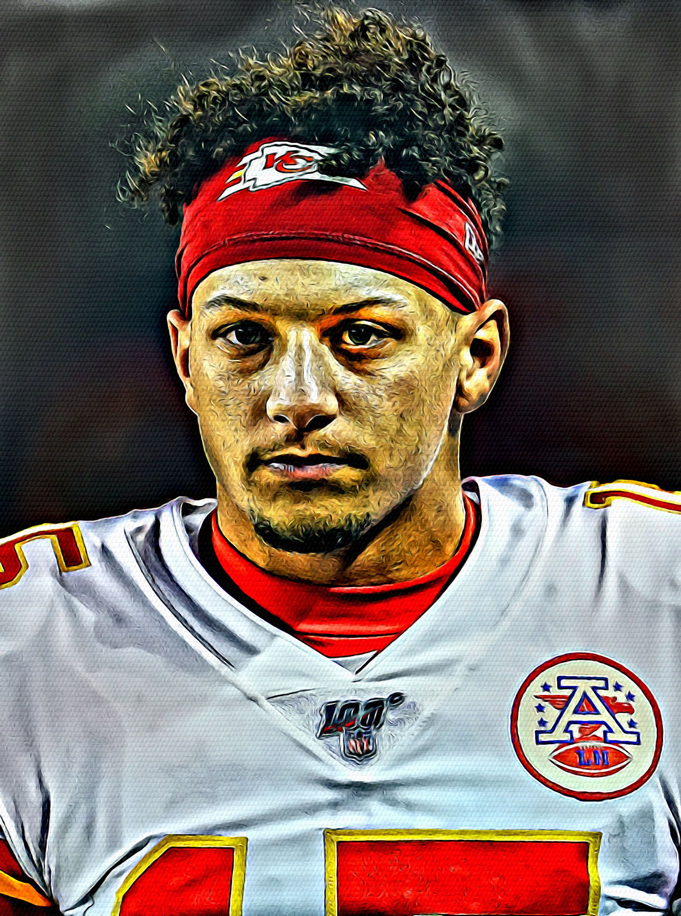 New Patrick Mahomes, Kansas City Chiefs, NFL, Limited Art Print, Signed ...