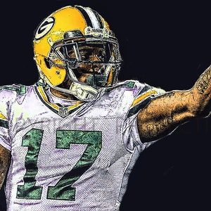 Davante Adams Green Bay Packers Art Print, New & Rare, Limited to Only ...